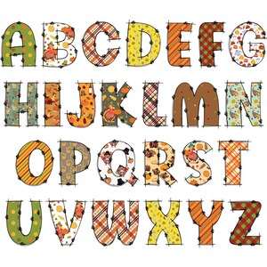 Thanksgiving Clipart Alphabet PNG, Watercolor, Transparent PNG, Doodle ...