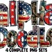 Patriotic Vintage Doodle Letters Alphabet PNG, 4th of July ...