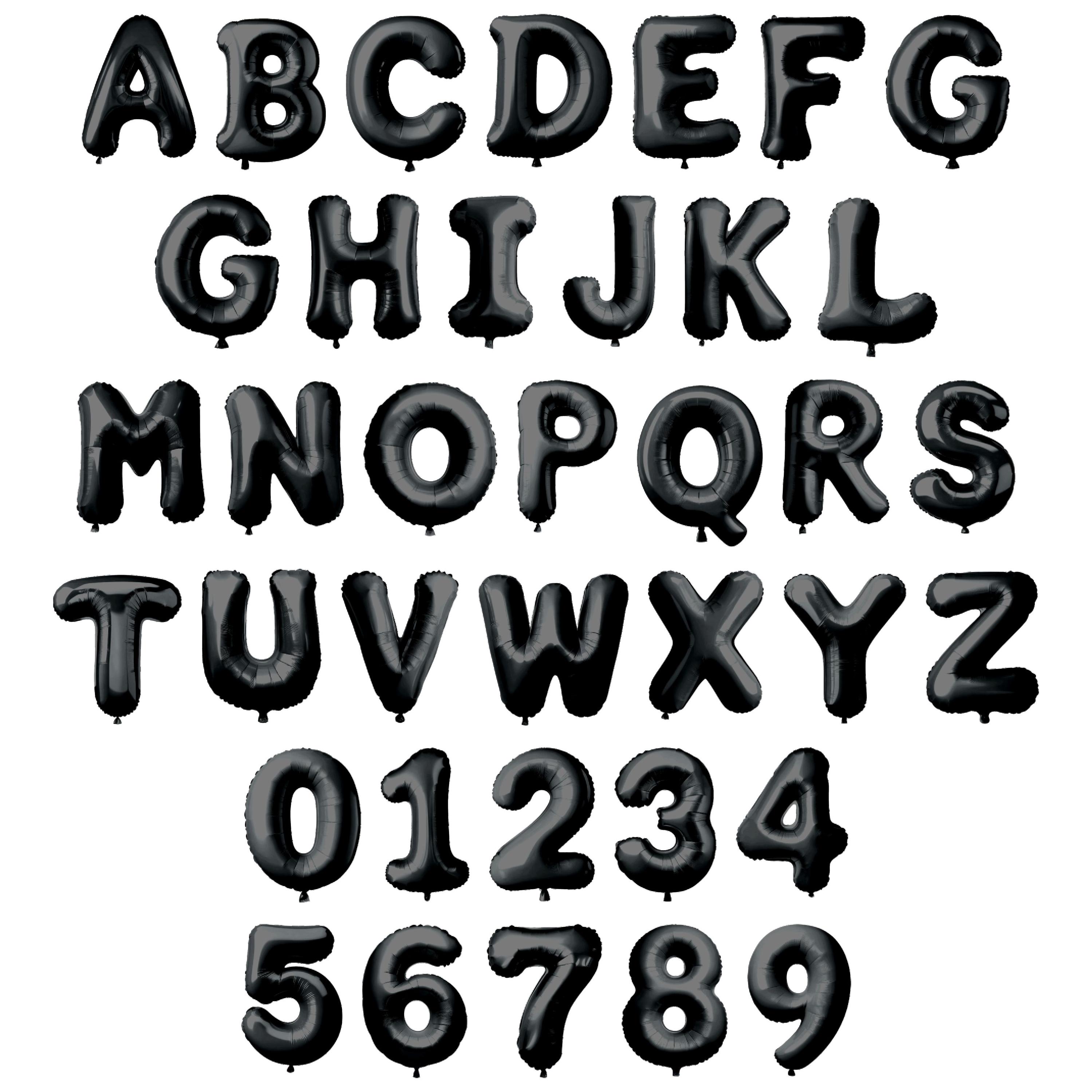 Black Balloon PNG Letters, Transparent Background, Black Balloon ...