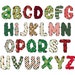 Christmas Clipart Alphabet PNG, Wrapping Paper Alphabet, Doodle ...