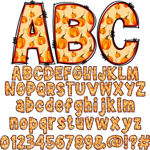 Fall Autumn Letters & Numbers PNG, Alpha Doodle, Letters, Fall Doodle ...