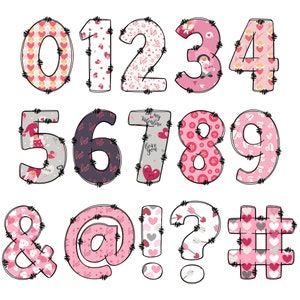 Valentine's Day Alphabet PNG, Love Alphabet Clip Art, PNG, Doodle ...