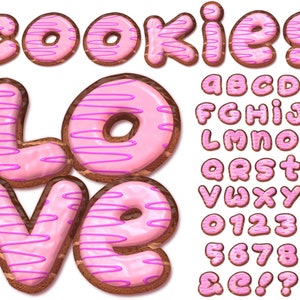 Chocolate Cookies 3D Letters PNG, Cookies Alphabet, PNG, Candy Letters ...