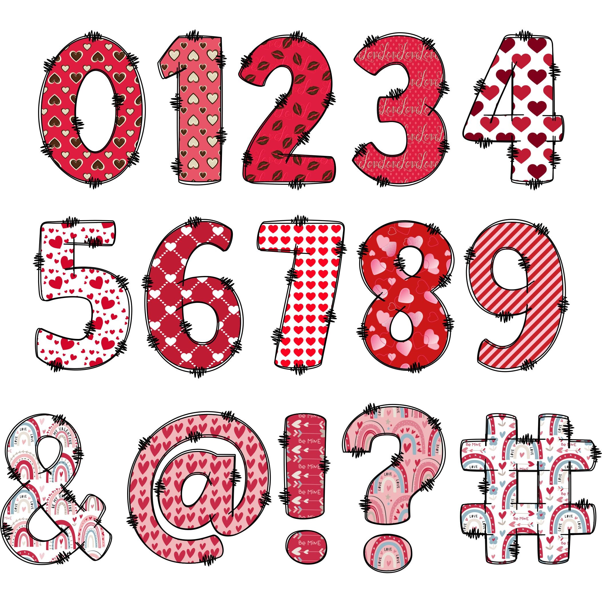 Valentine's Day Alphabet PNG Love Alphabet Clip Art PNG | Etsy