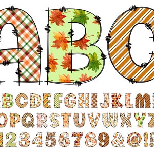 Autumn Fall Clipart Alphabet PNG, Watercolor Alphabet, Transparent PNG ...