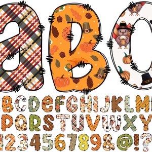 Thanksgiving Clipart Alphabet PNG, Watercolor, Transparent PNG, Doodle ...