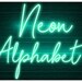 Neon Glow Effect Alphabet PNG Clip Art Letters Script Font Instant ...