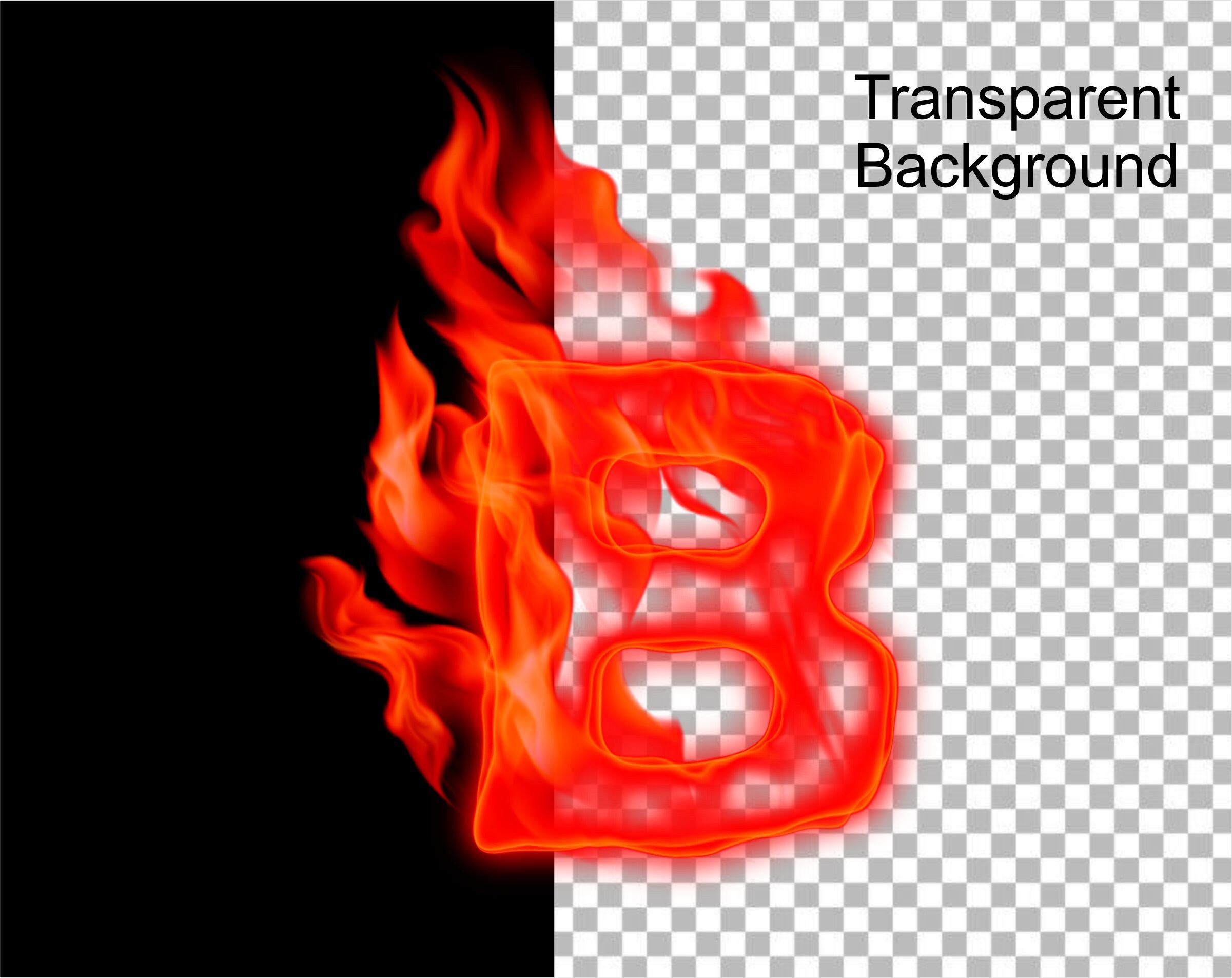 Red Fire PNG Letters, Transparent Background, Flame Alphabet Clip Art ...