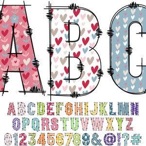 Valentine's Day Letters PNG, Love Letters Clip Art, PNG, Doodle ...