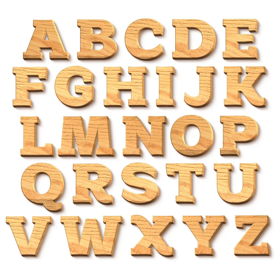 3D Wood PNG Letters, Transparent Background, Wooden Alphabet Clip Art ...