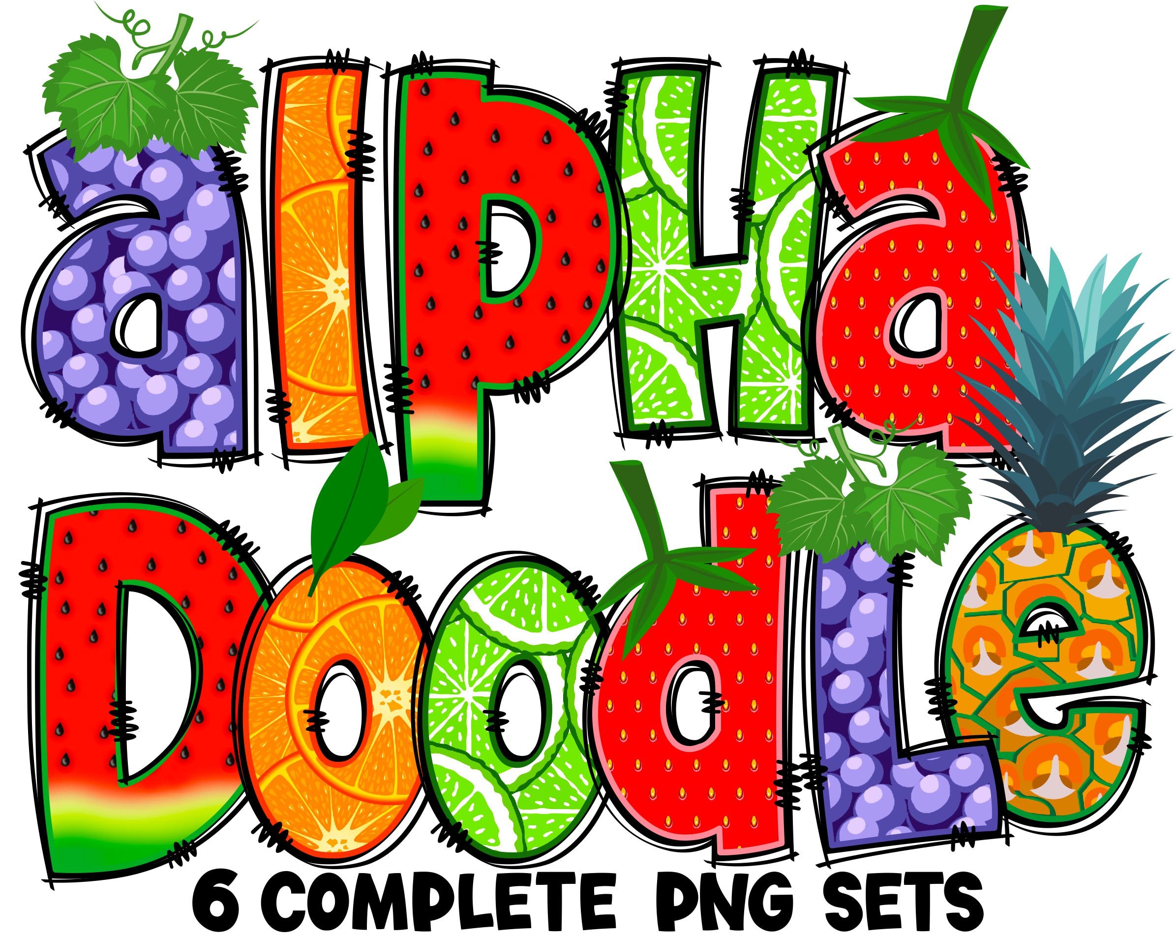 Fruit Alphabet Clipart