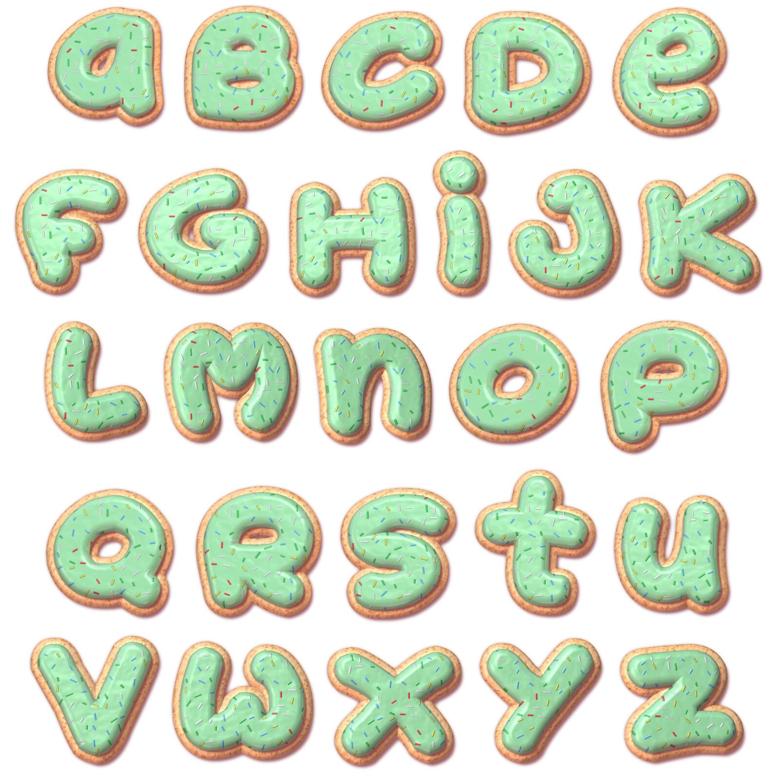 Cookies 3D Letters PNG Cookies Alphabet Clip Art PNG Candy - Etsy
