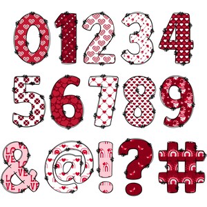 Valentine's Day Alphabet PNG, Love Alphabet Clip Art, PNG, Doodle ...