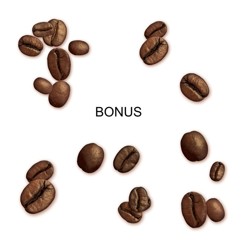 Coffee PNG Letters, Transparent Background, Coffee Bean Alphabet Clip ...