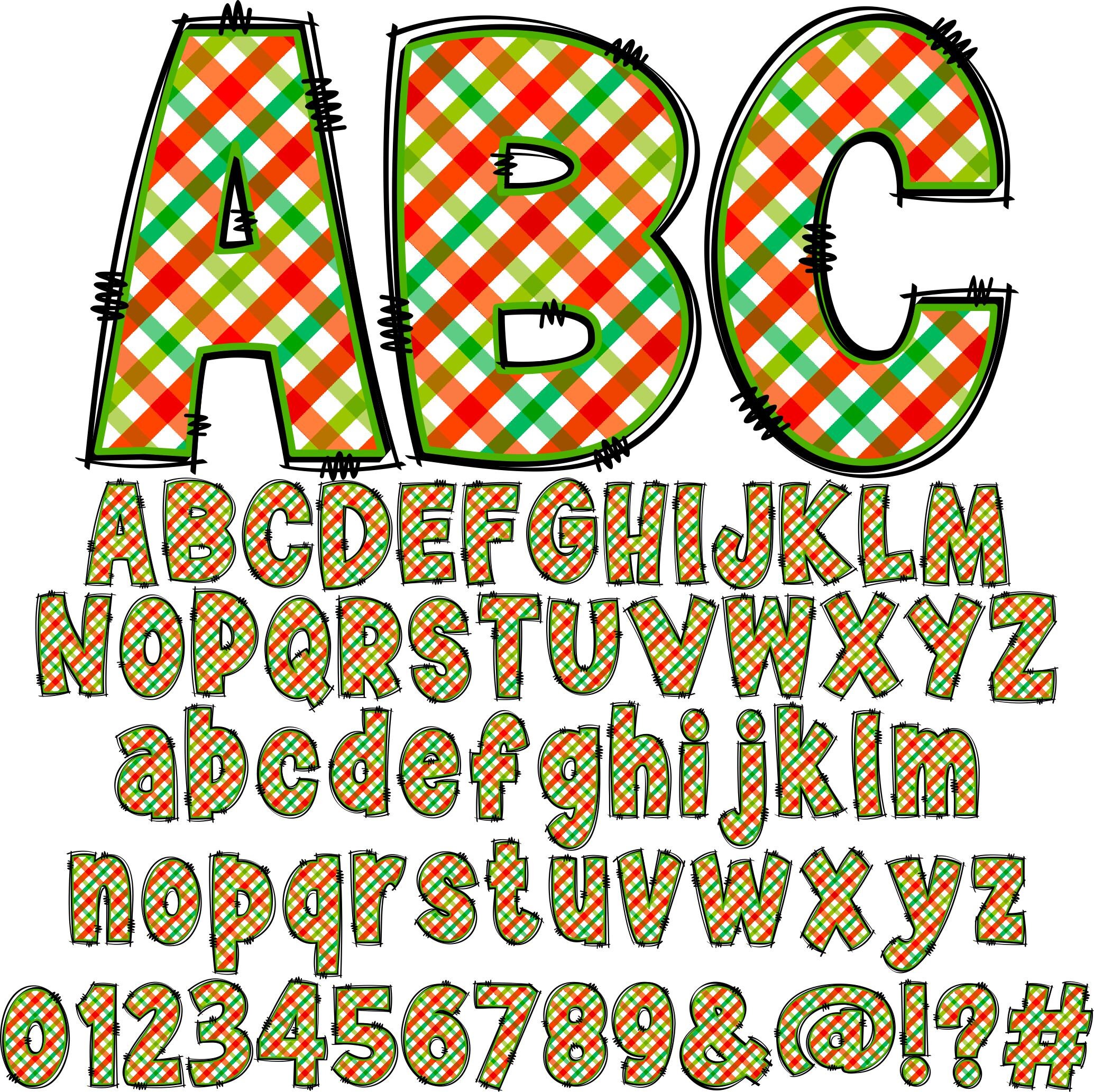 Christmas Alphabet PNG, Christmas Letters, Christmas Doodle, PNG ...
