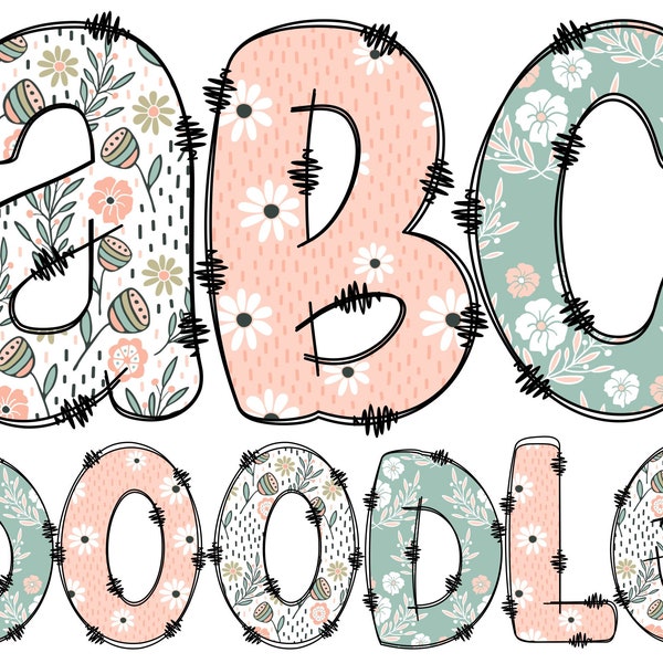 Floral Alphabet Png - Etsy