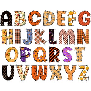 Halloween Clipart Alphabet PNG, Doodle Alphabet Clip Art, Transparent ...