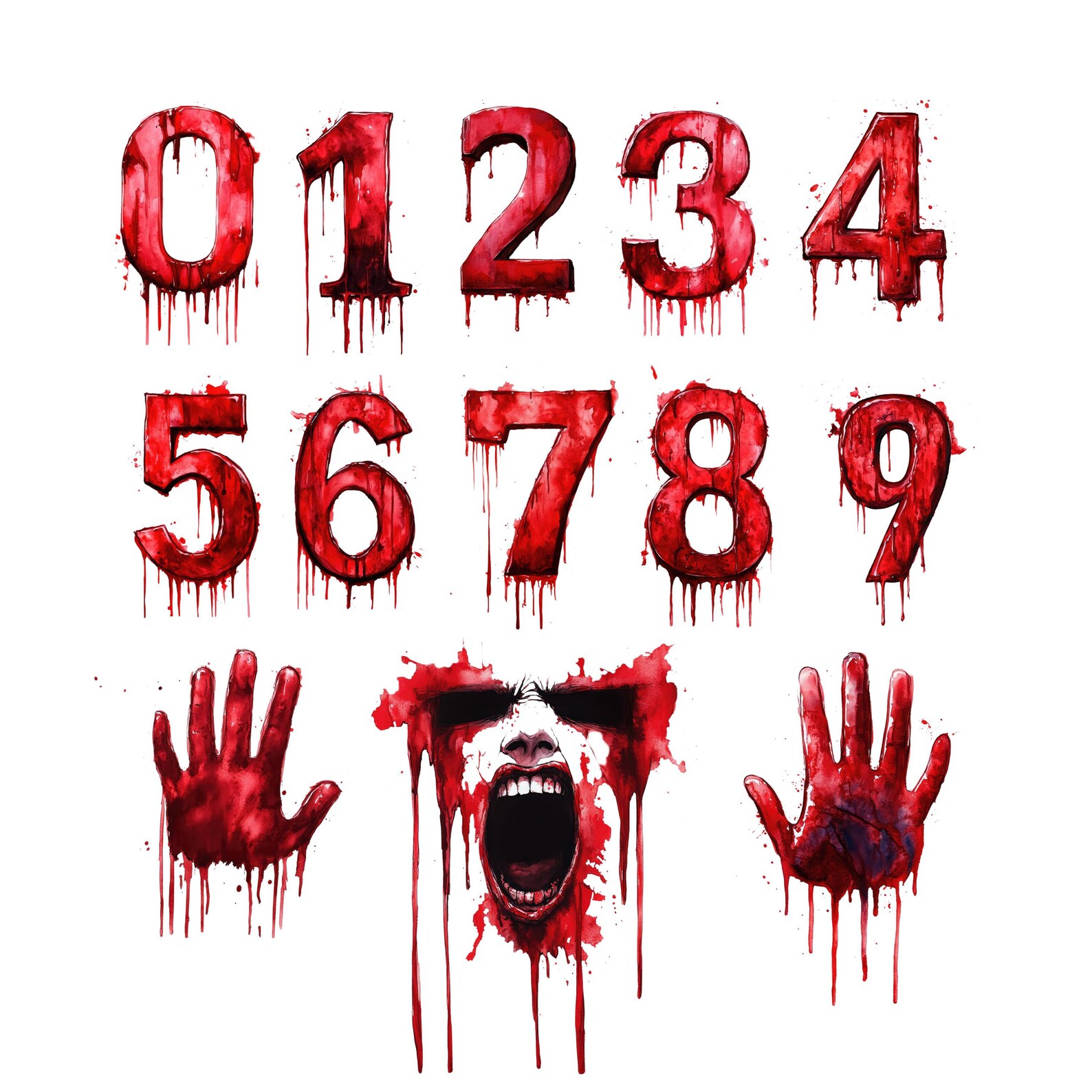 Bloody Halloween Alphabet PNG, Halloween, Halloween Day, Bloody Letters ...