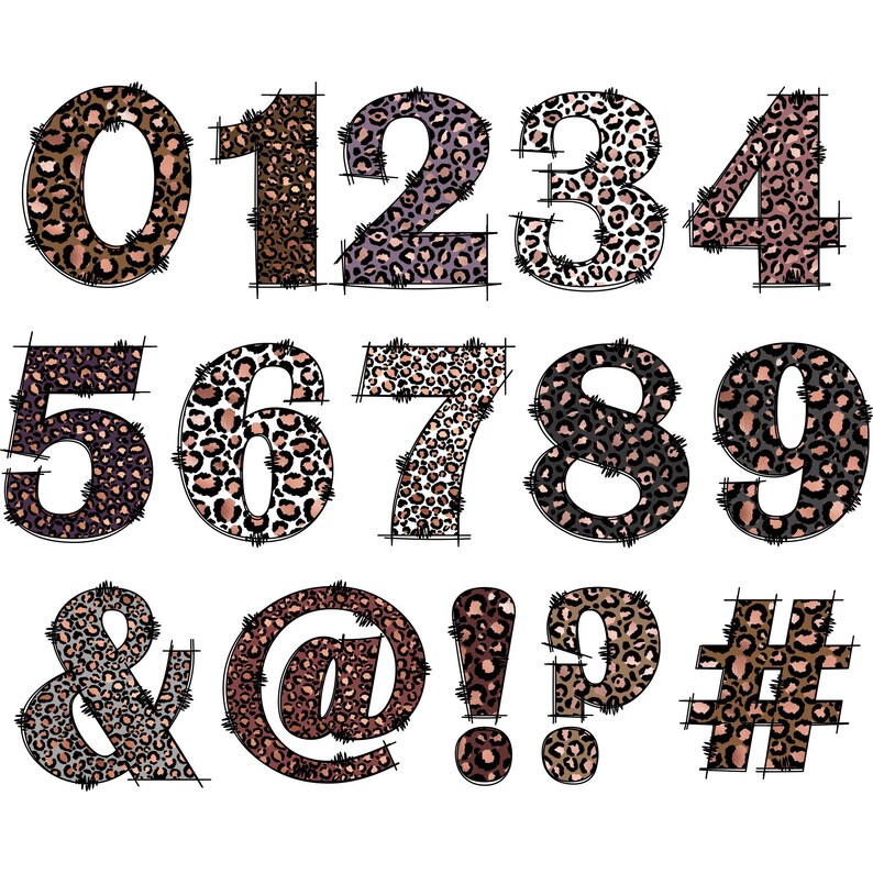 Leopard Print Alphabet PNG, Doodle Alphabet Clip Art, Transparent PNG ...