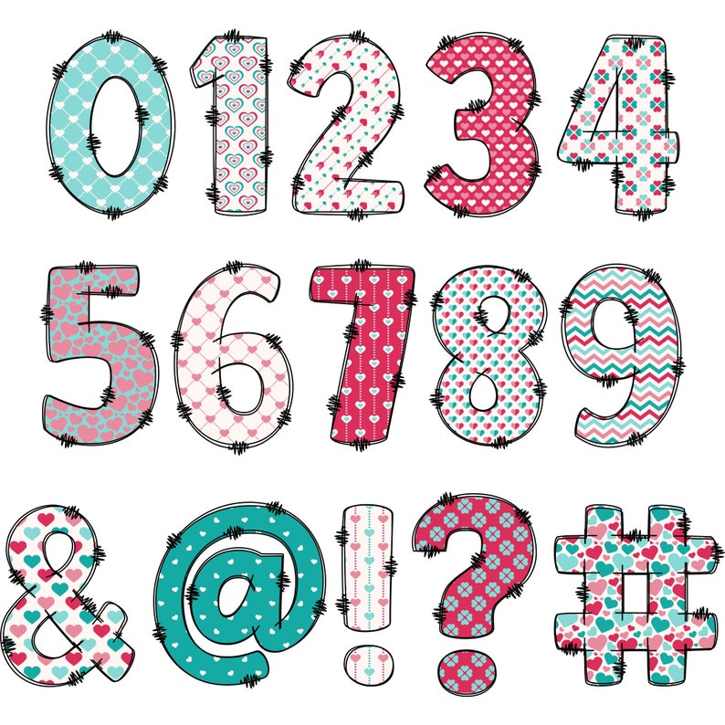 Valentine's Day Alphabet PNG, Love Alphabet Clip Art, PNG, Doodle ...