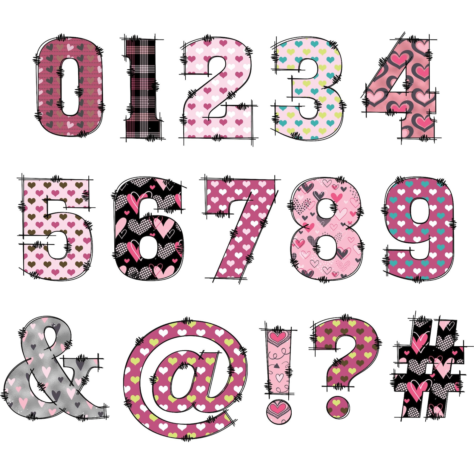 Valentine's Day Alphabet PNG Love Alphabet Clip Art PNG - Etsy