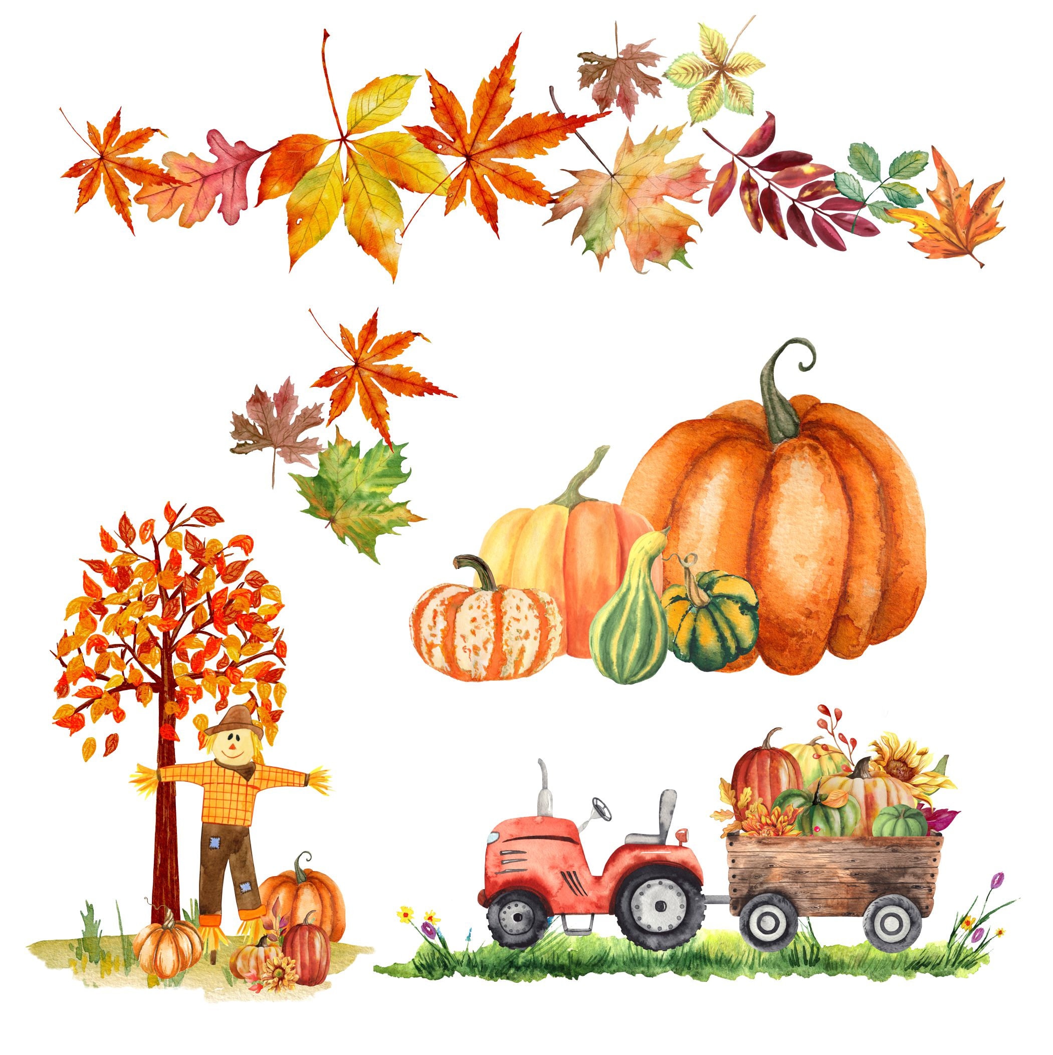 BUNDLE Autumn Fall Alphabet PNG Alpha Doodle PNG Letters - Etsy