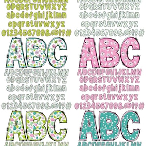 BUNDLE 50 Floral Alphabet Sets, Doodle Alpha, Doodle Flowers, Doodle ...