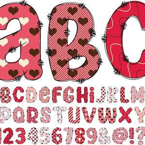 Valentine's Day Alphabet PNG, Love Alphabet Clip Art, PNG, Doodle ...