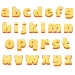 3D Cheese PNG Letters, Transparent Background, Cheese Alphabet Clip Art ...