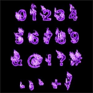 Purple Fire PNG Letters, Transparent Background, Flame Alphabet Clipart ...