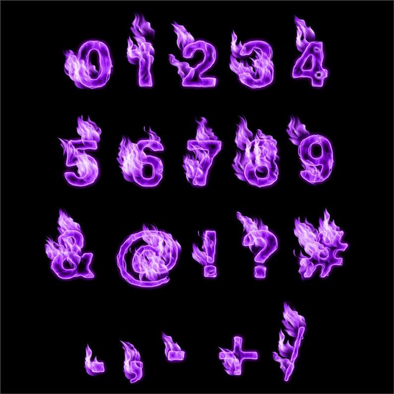 Purple Fire PNG Letters, Transparent Background, Flame Alphabet Clipart ...