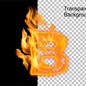 Fire PNG Letters, Transparent Background, Flame Alphabet Clip Art, PNG ...