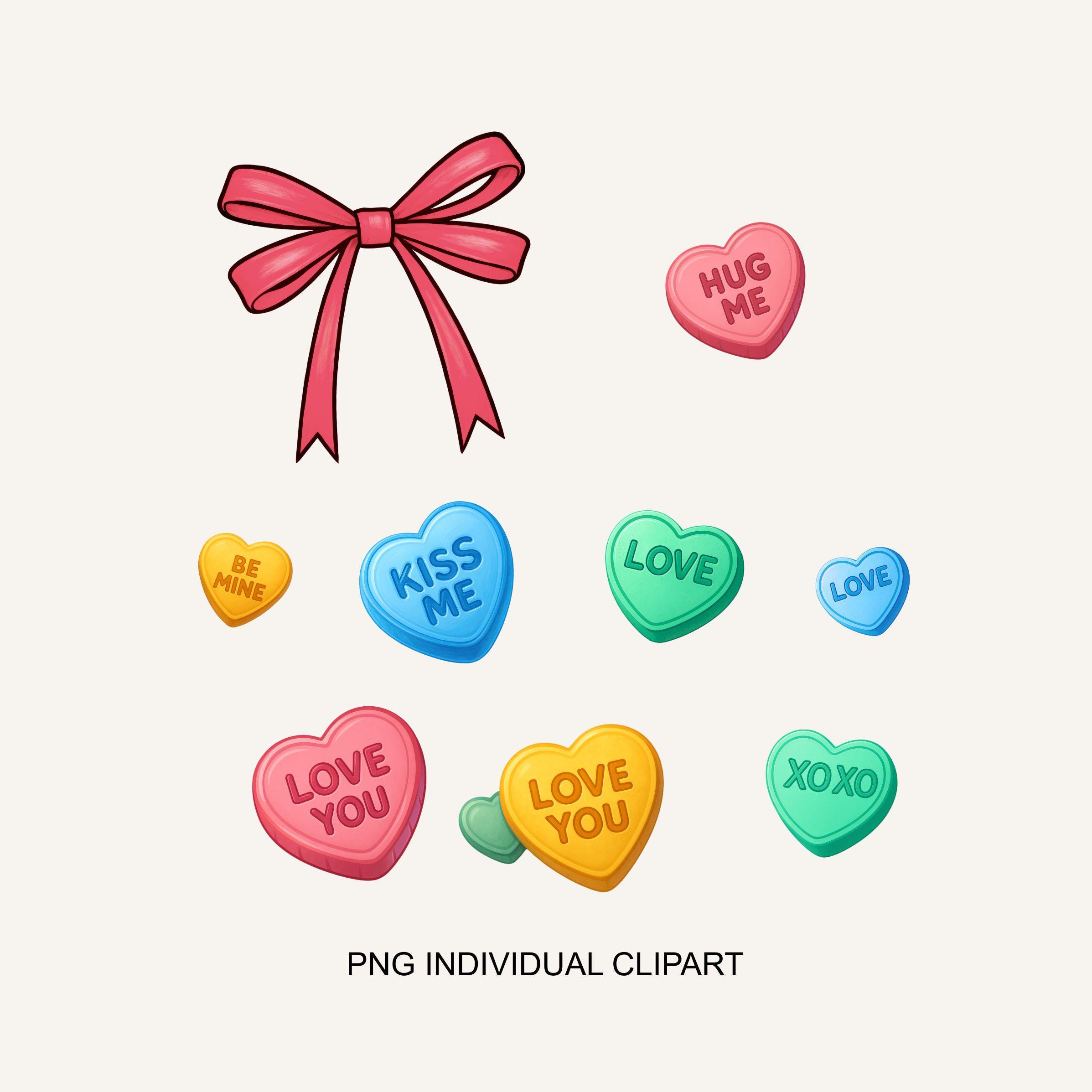 Valentine’s Preppy Monogram PNG, Scalloped Coquette, Sweethearts Candy ...