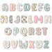 Faux Applique Spring Floral Alphabet PNG, Doodle Alpha, Doodle Flowers ...