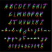 Neon Glow Effect Alphabet PNG Clip Art Letters Script Font Instant ...