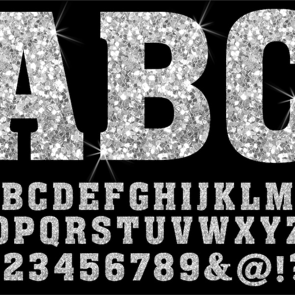 Glitter Letters - Etsy