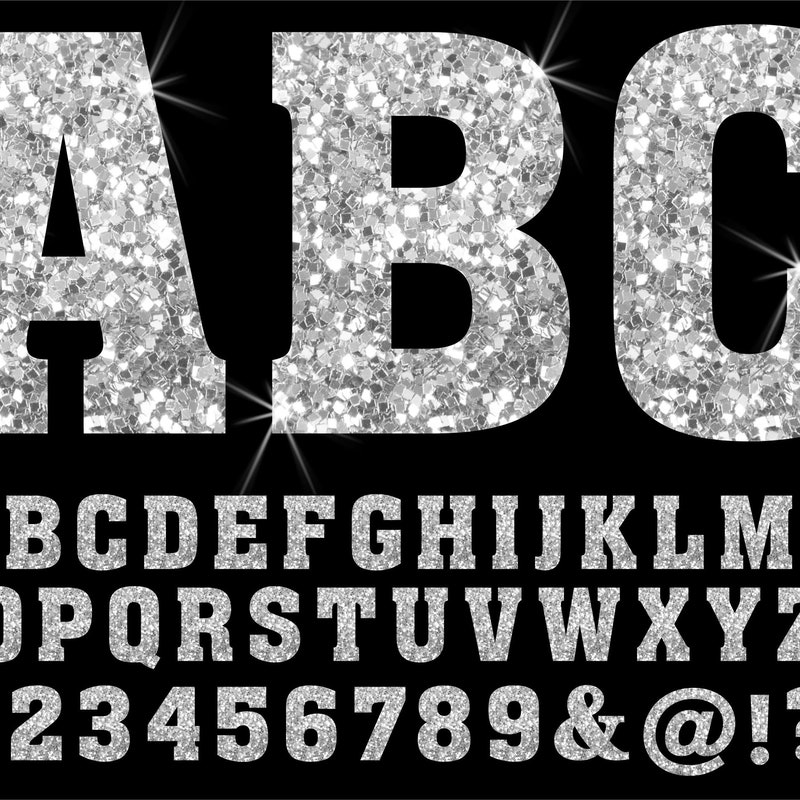 Glitter Letters - Etsy