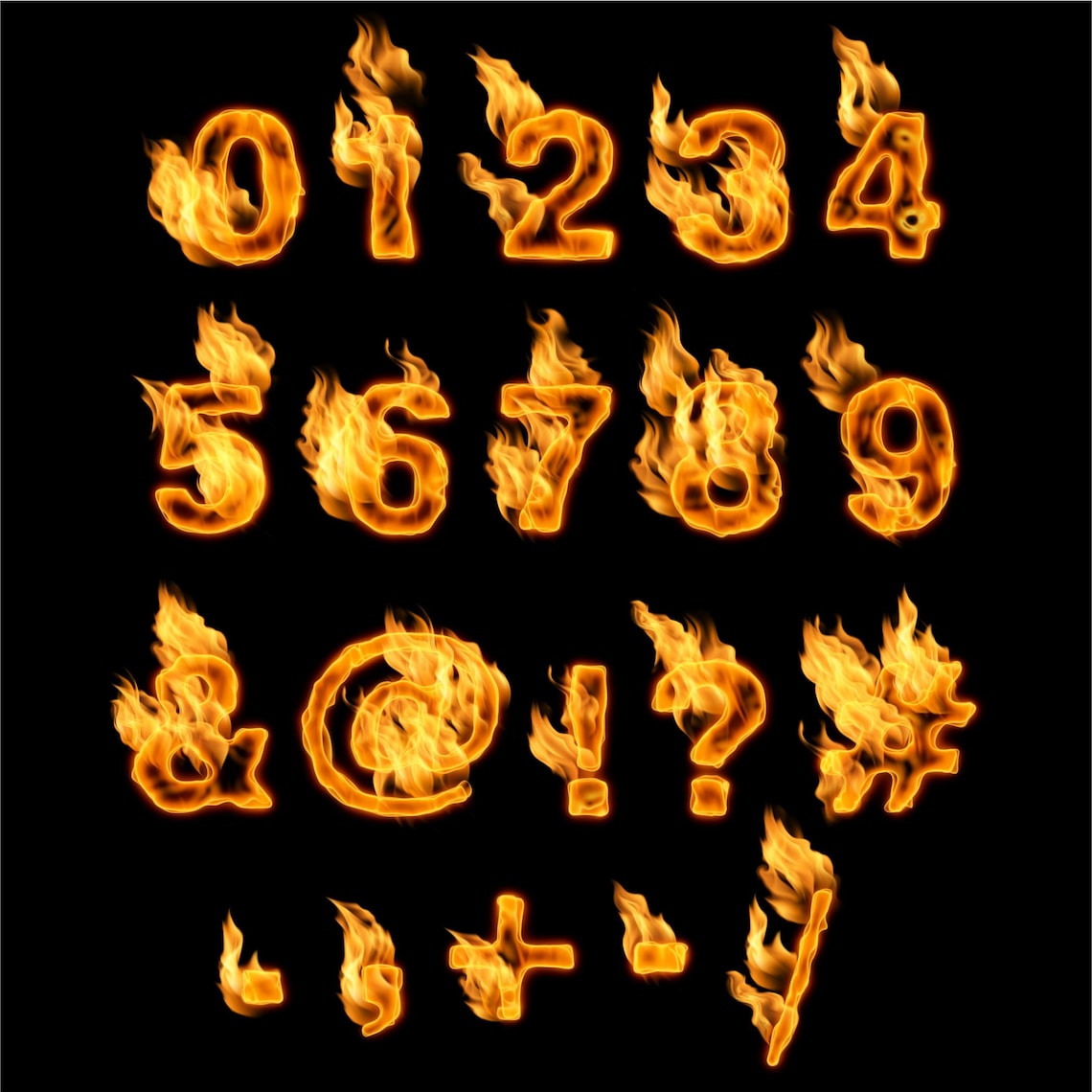 Fire PNG Letters Transparent Background Flame Alphabet Clip - Etsy
