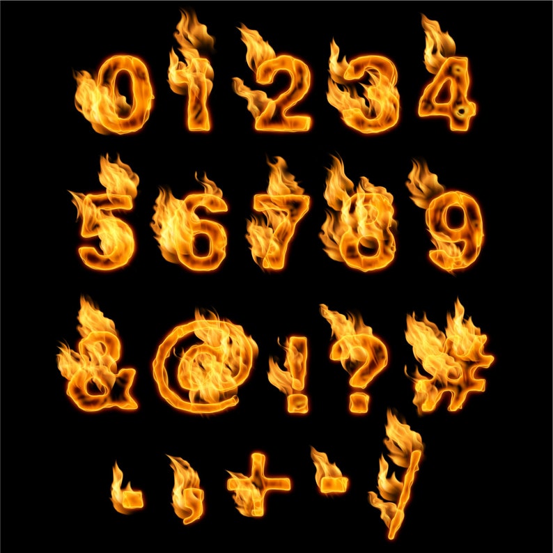 Fire PNG Letters, Transparent Background, Flame Alphabet Clip Art, PNG ...