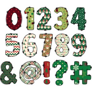 Christmas Clipart Alphabet PNG, Wrapping Paper Alphabet, Doodle ...