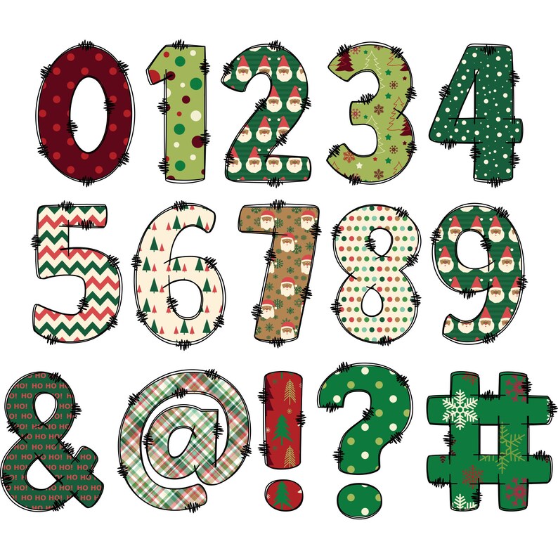 Christmas Clipart Alphabet PNG Wrapping Paper Alphabet Clip - Etsy