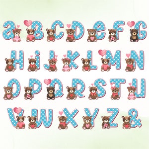Valentine's Day Letters PNG, Love Alphabet Clip Art, PNG, Doodle ...