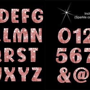 Bundle PNG Rose Gold Glitter Letters, Sparkle Clip Art, Letters ...