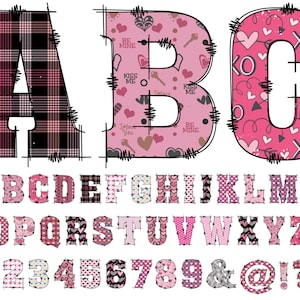 Valentine's Day Alphabet PNG, Love Alphabet Clip Art, PNG, Doodle ...