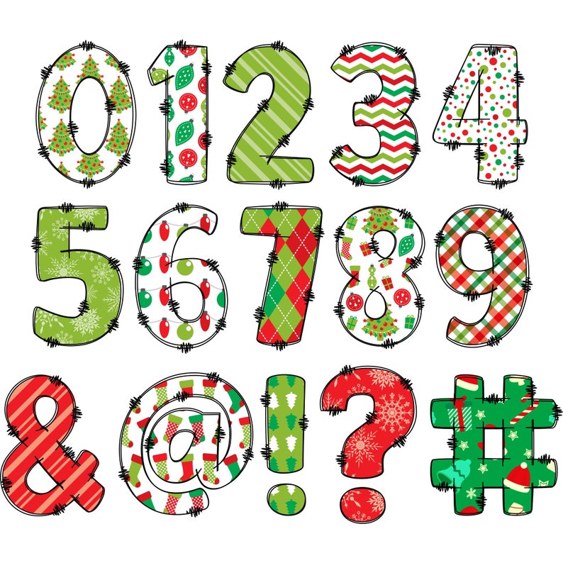 Christmas Clipart Alphabet PNG Wrapping Paper Alphabet Clip - Etsy
