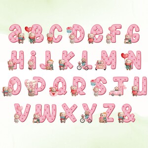 Valentine's Day Letters PNG, Love Alphabet, Doodle Valentines, Love ...