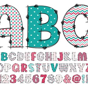Valentine's Day Letters PNG, Love Alphabet Clip Art, PNG, Doodle ...