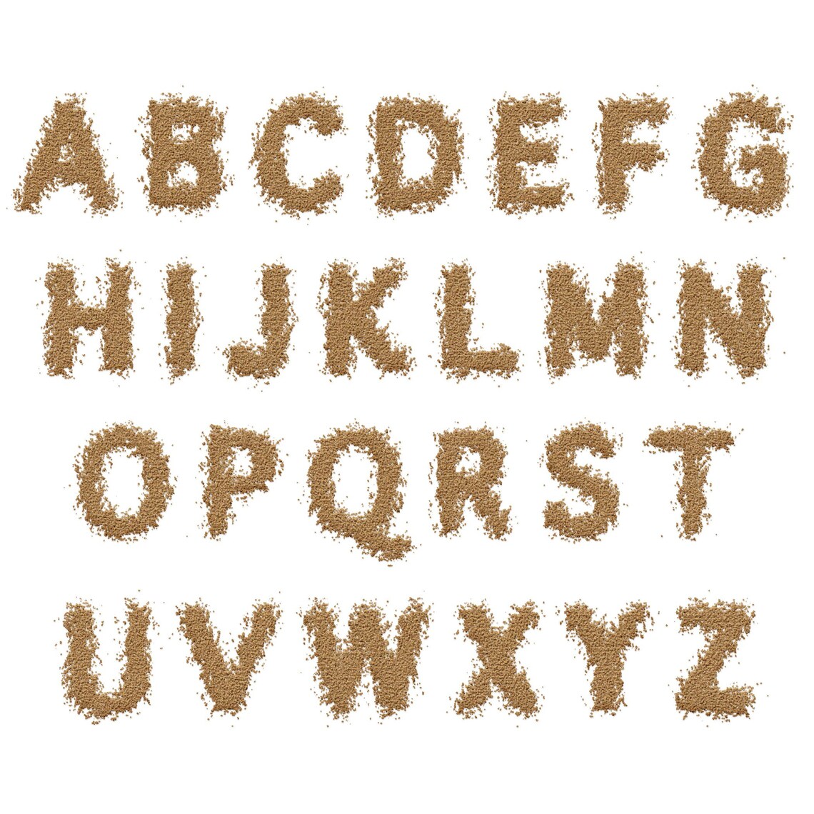 Sand PNG Letters Transparent Background Sand Alphabet Clip | Etsy