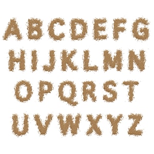Sand PNG Letters, Transparent Background, Sand Alphabet Clip Art, PNG ...