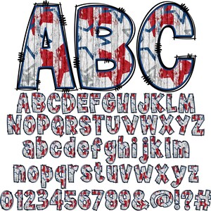Patriotic Vintage Doodle Letters PNG, 4th of July, Independence Day ...
